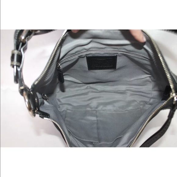 Coach | Bags | Coach Black Pleated Leather Shoulder Bag F373 | Poshmark